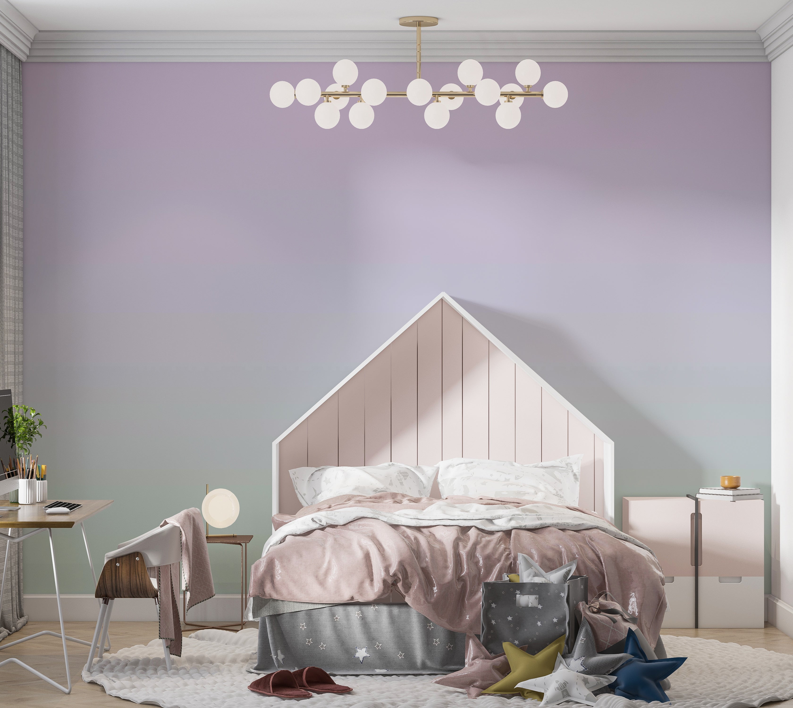 Abstract Wallpaper Wall Mural - Pastel Gradient - Walmart.com