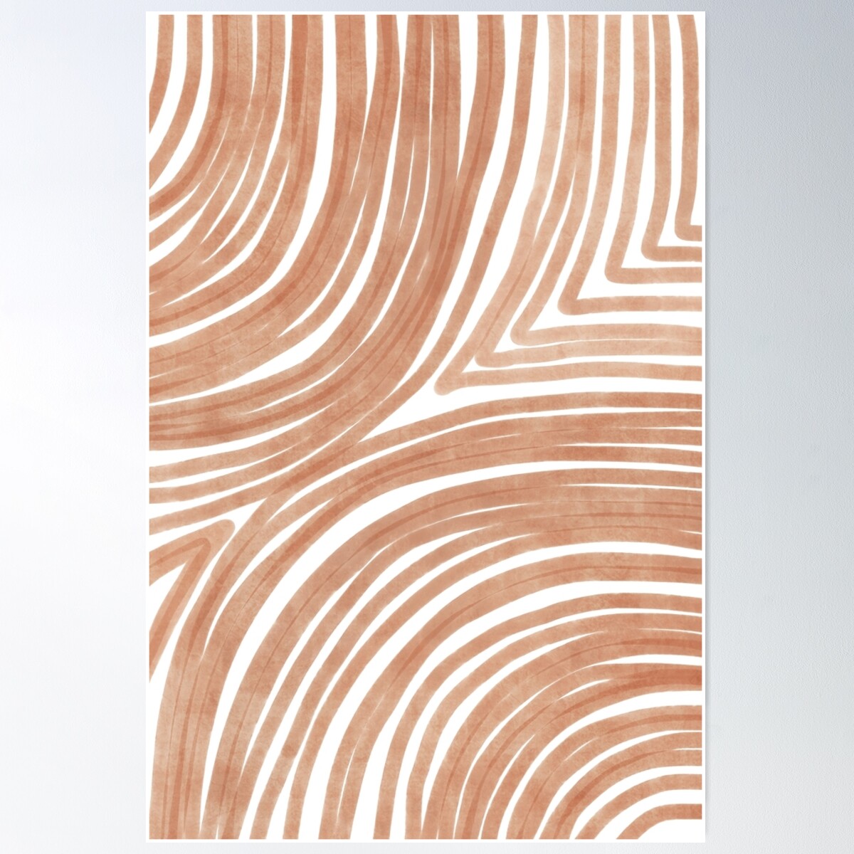 Abstract Warm Line Art Poster Wall Art, Modern Wall Decor For Living ...