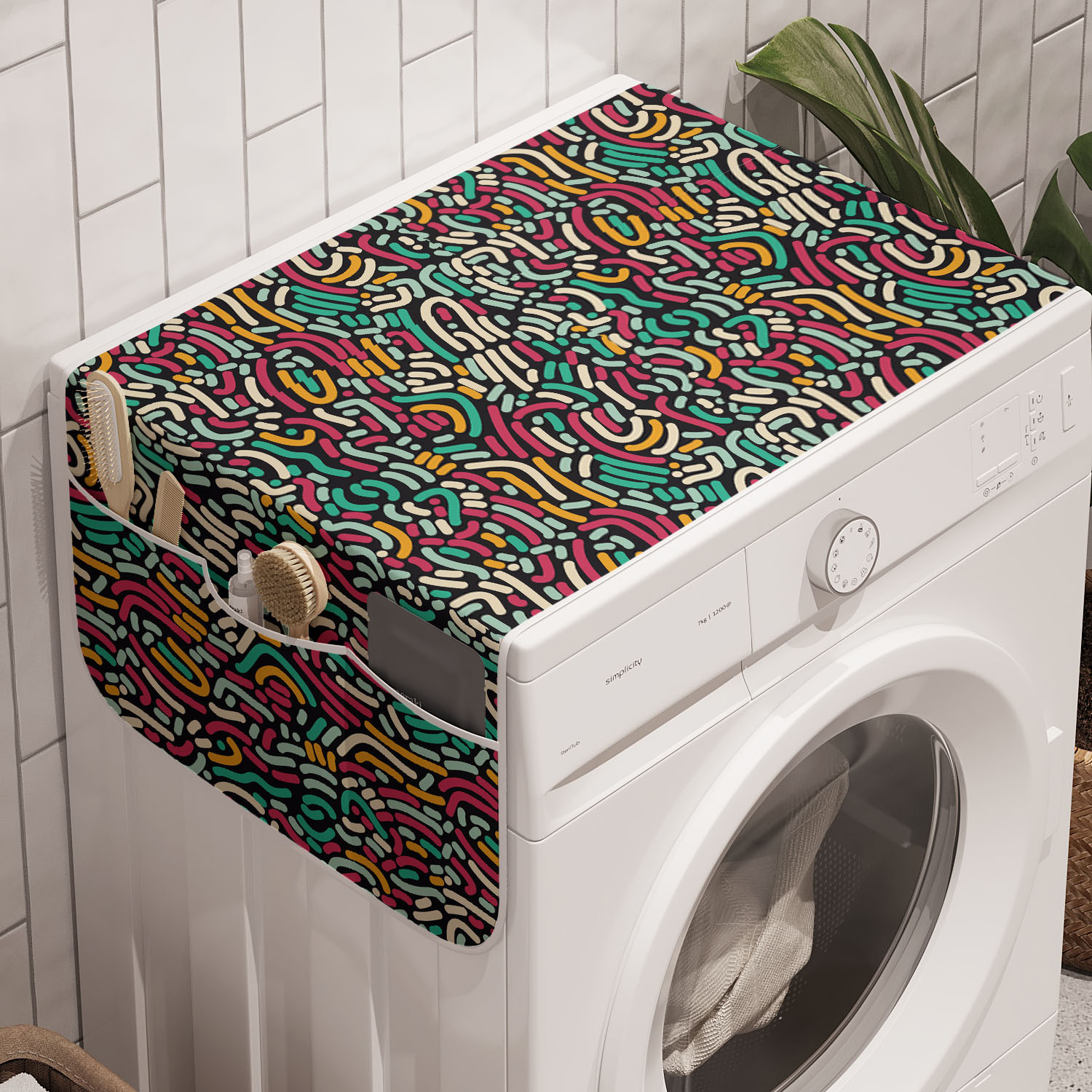 Abstract Washing Machine Organizer, Assorted Diagonal Horizontal ...