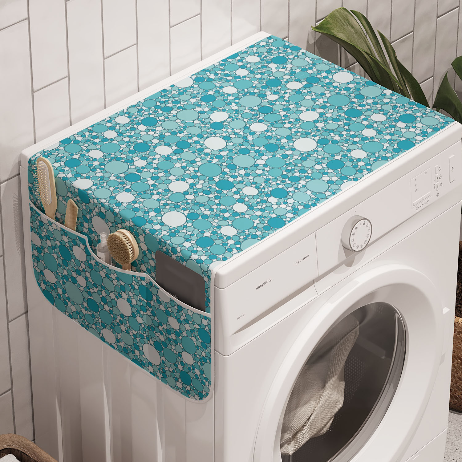 Abstract Washing Machine Organizer, Abstract Pattern with Bubbles in ...