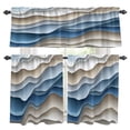 Abstract Water Ripple Kitchen Curtains Valance and Tier Set Modern ...