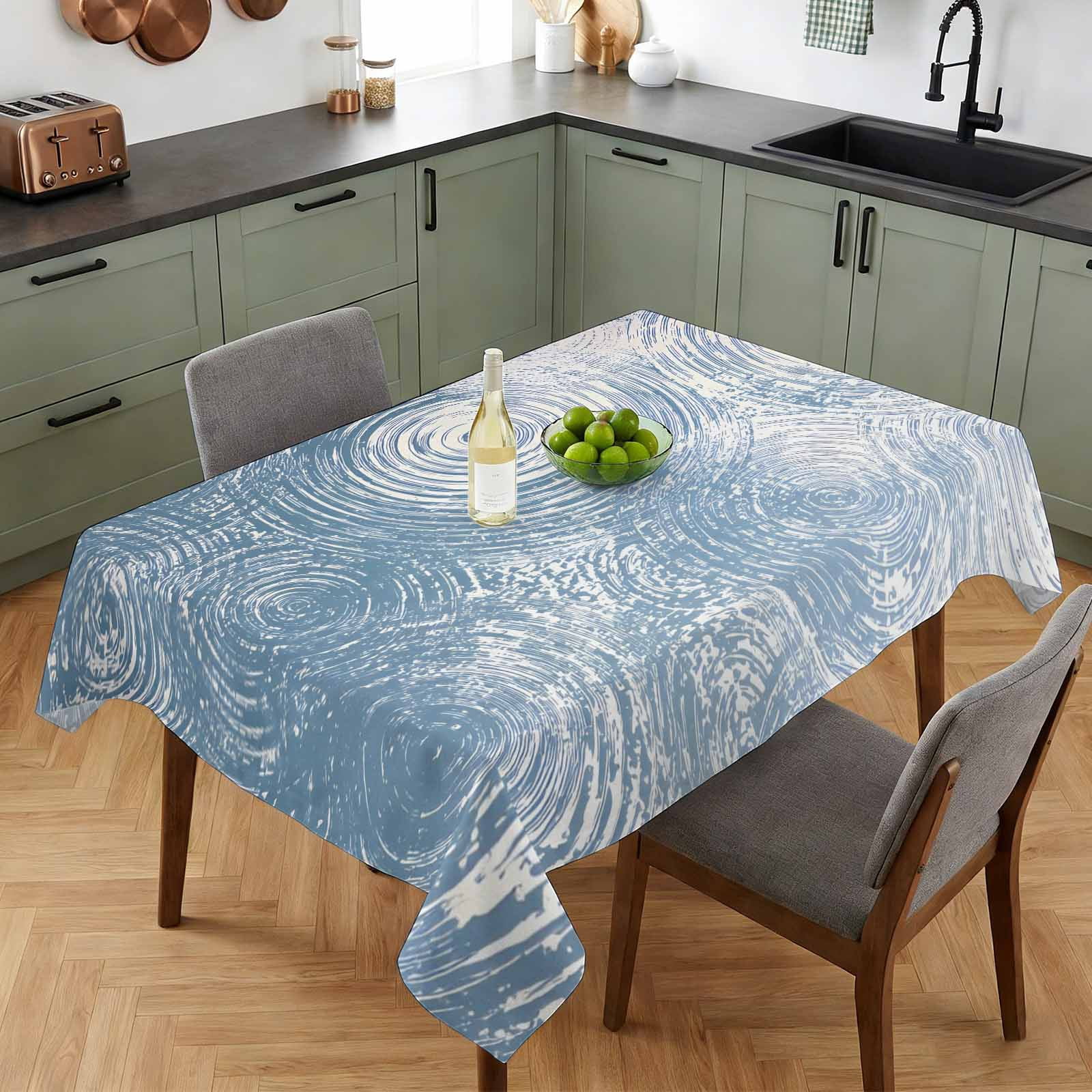 Abstract Water Ripple Table Cloth 52x70in, Waterproof Rectangle ...