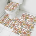 Abstract Watercolor Bathroom Rugs Set Vase Flowers Non Slip Absorbent ...