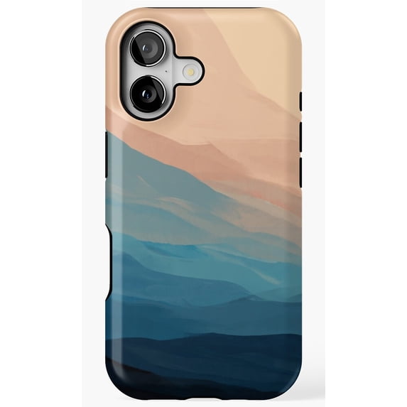 Abstract Watercolor Blush Blue Phone Case for iPhone 11 12 13 14 15 16 ...