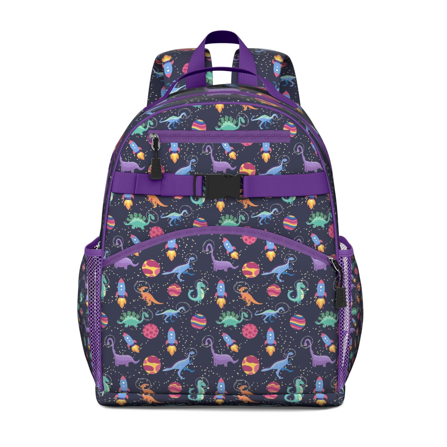 Abstract Watercolor Dinosaur Backpack - Artistic Design with Multiple ...