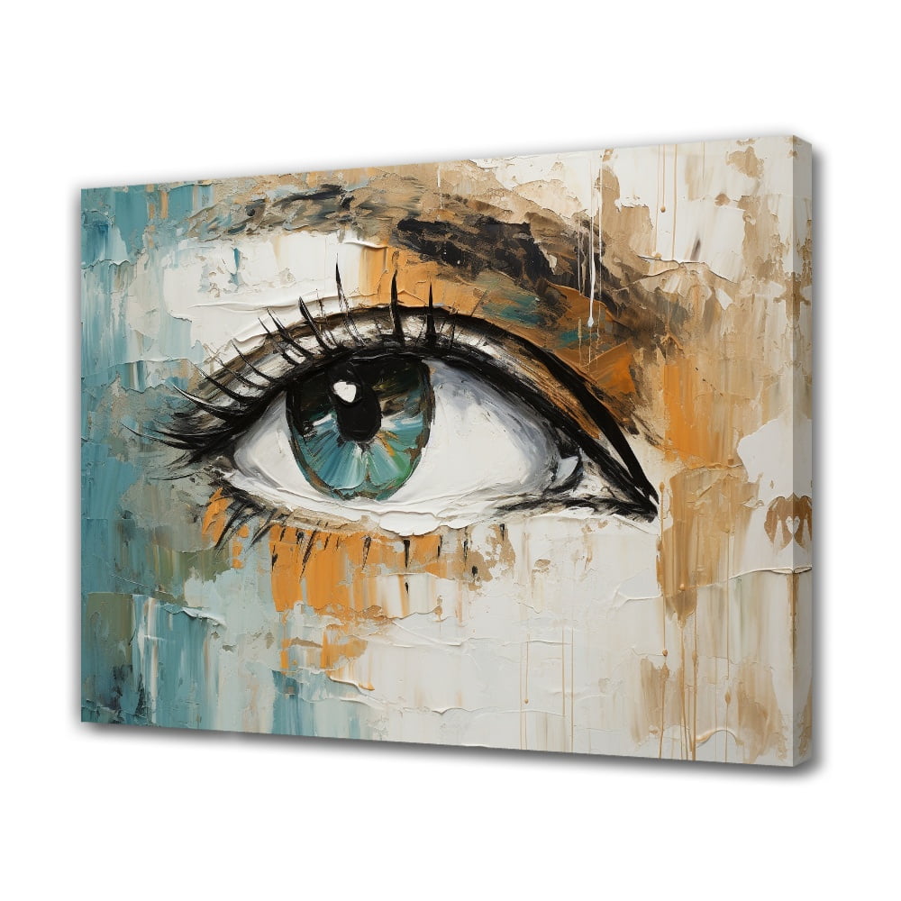 Abstract Watercolor Eyes Wall Art Framed Canvas Poster Bedroom Decor ...