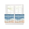 Abstract Watercolor Gradient Ripple Short Blackout Curtains 30 Inch ...