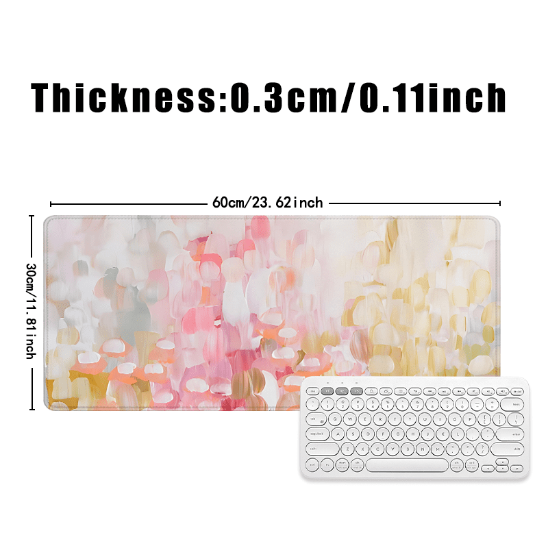 Abstract Watercolor Mouse Pad 31.5 x 11.82 inches Soft Rubber Desk ...