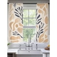 Abstract Watercolor Ocean Coral Chiffon Sheer Curtains 72 Inches Long ...