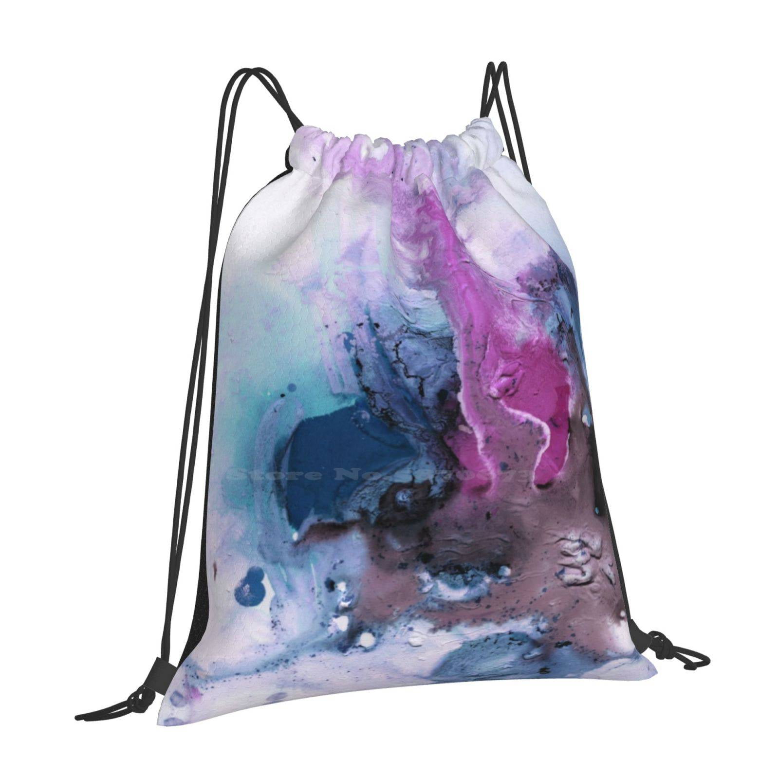 Abstract Watercolor Painting Backpacks For Teenagers Travel Bags Navy ...