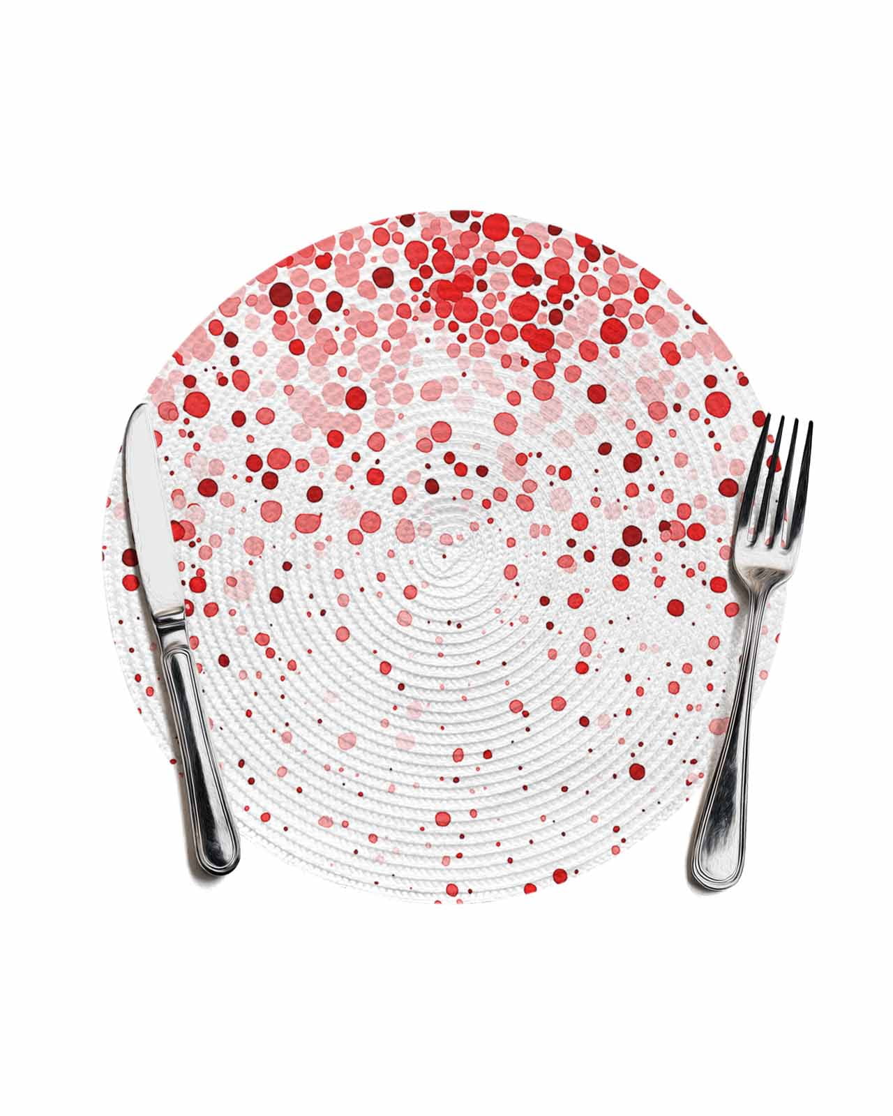 Abstract Watercolor Round Table Placemats 1 pc, Polka Dot Texture ...