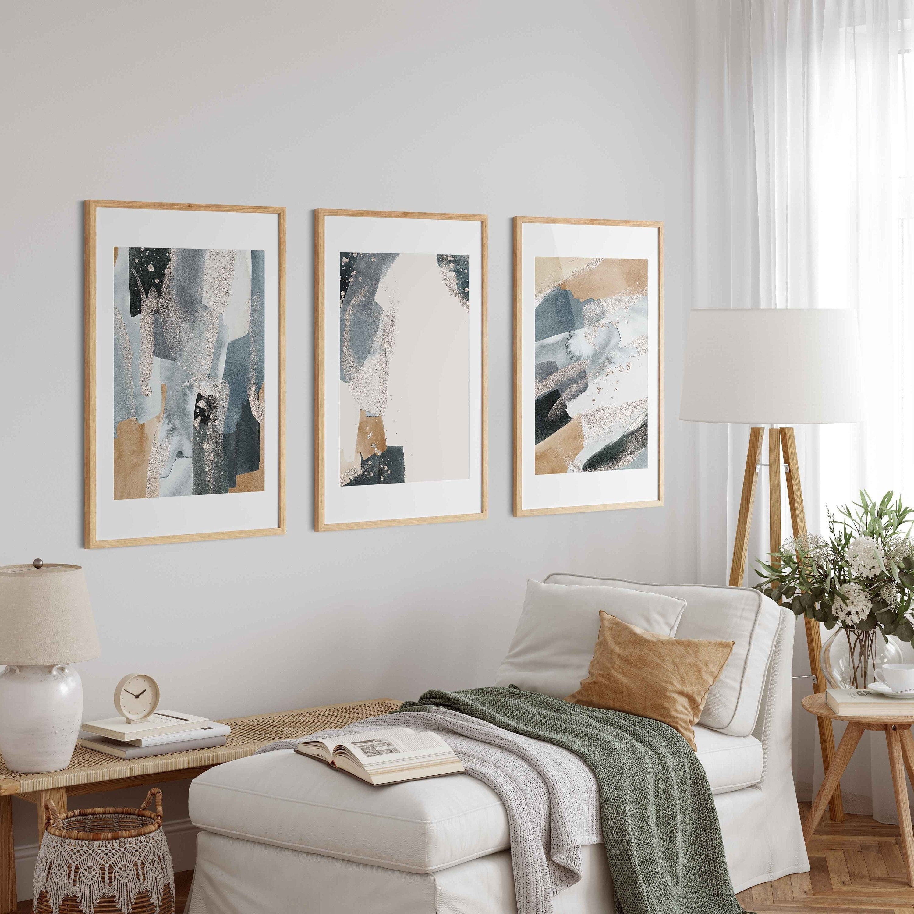 Abstract Watercolor Shapes Art Print Set Modern Decor Home Decor Office ...