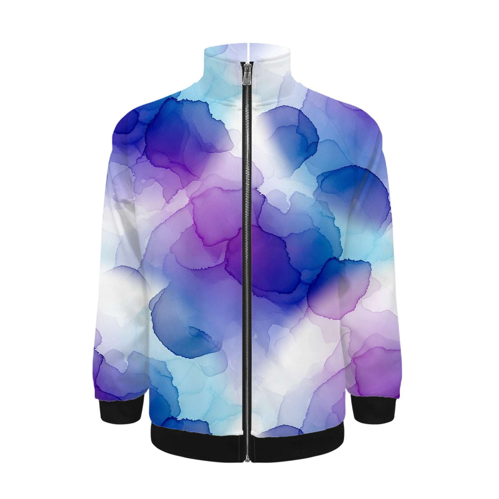 Abstract Watercolor Splash Jacket Men's Street Cool Long Sleeves Coat Personality Tops Oversized ...