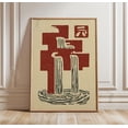Abstract Waterfall Minimal Geometric Modern Nature Wall Decor Art ...