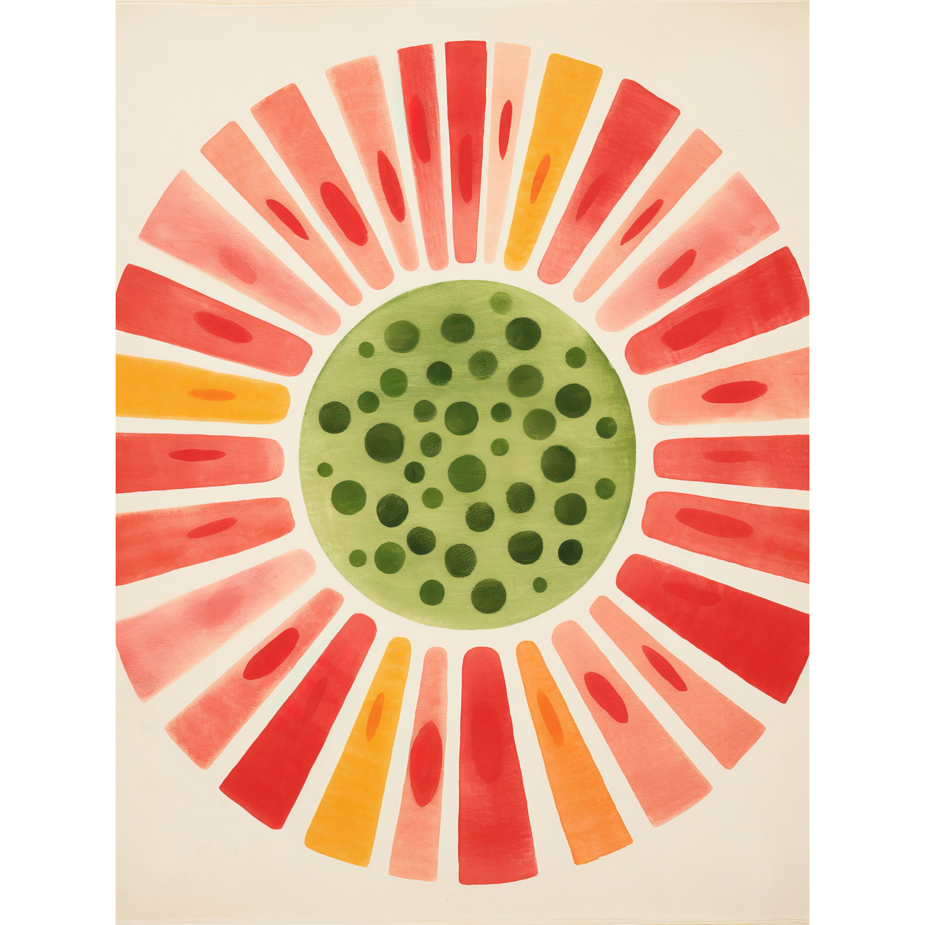 Abstract Watermelon Kitchen Artwork Bright Colourful Pastel Pigments ...