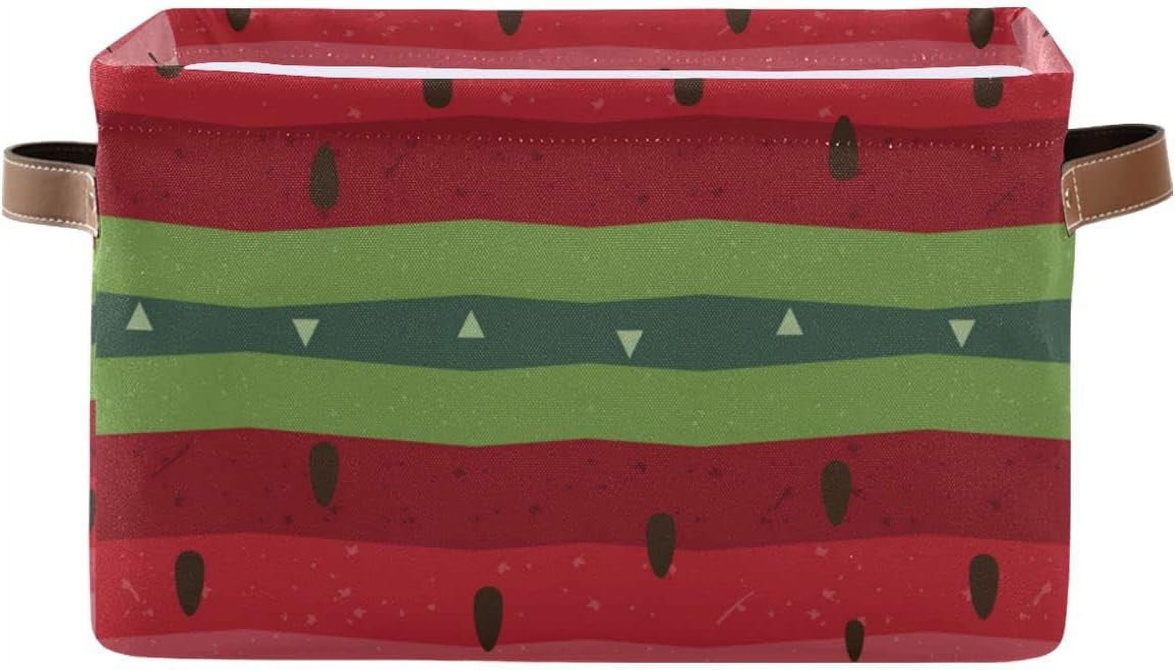 Abstract Watermelon Slices Square Storage Basket Storage Bins Canvas ...