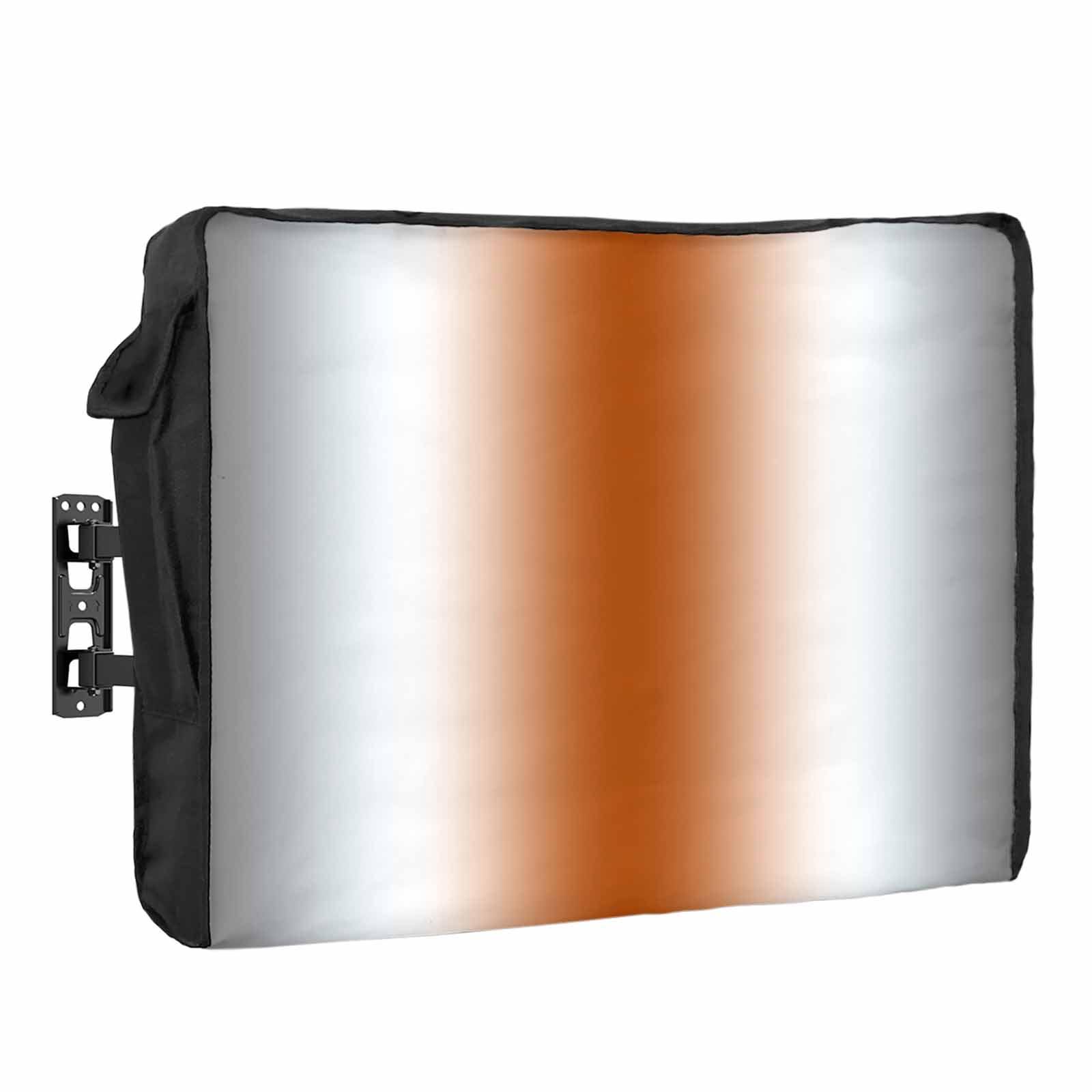 Abstract Waterproof Outdoor TV Cover, Dark Gray Orange Gradient Ombre ...