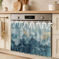Abstract Wave Art Oven Skirt Curtain, Blue Sea Ocean Oil Painting Style ...