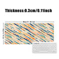 Abstract Wave Design Mouse Pad 31.5 x 11.82 Inches Rubber Desk ...