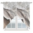 Abstract Wave Effect Swag Curtain Valance for Window 2 Panels Gary ...