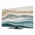 Abstract Wave Effect TV Dust Cover 65 Inch, Watercolor Blue Stripes ...