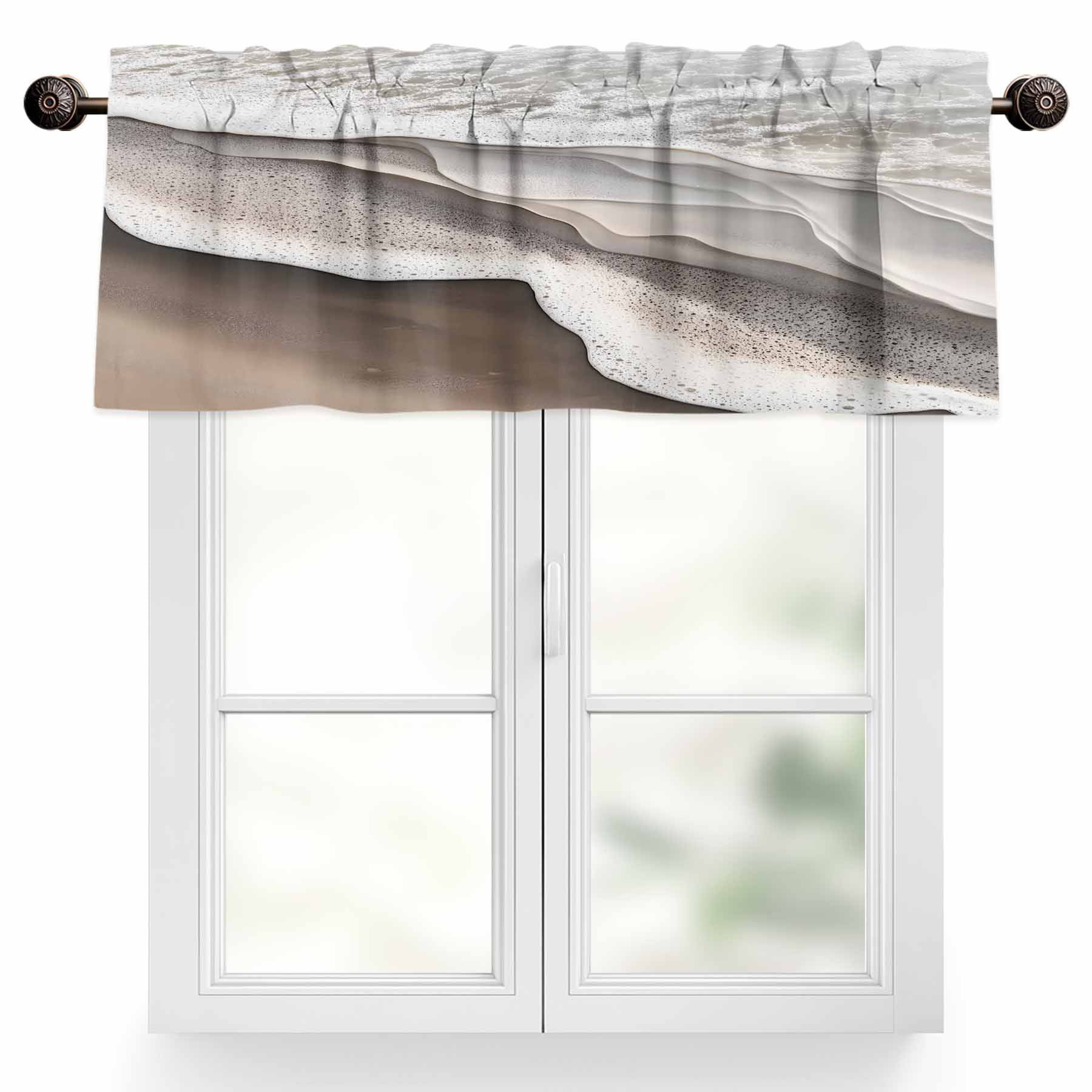 Abstract Wave Effect Valances for Windows, 60 x 18in, Gary Brown ...