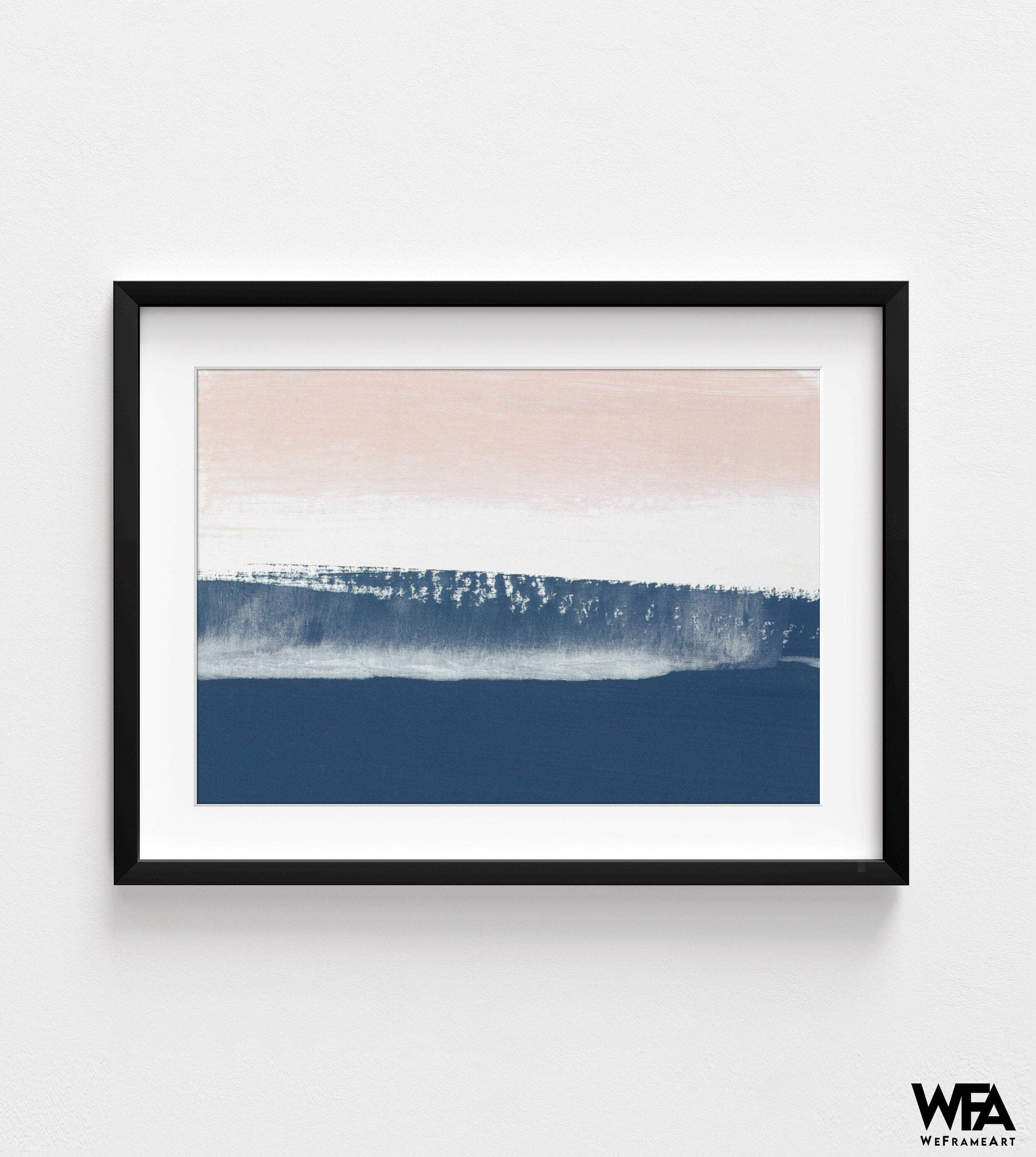 Abstract Wave Painting Print, Framed Abstract Beach Decor, Tropical ...