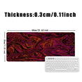 Abstract Wave Pattern Mouse Pad 31.5 x 11.82 Inches Rubber Desk Mat for ...