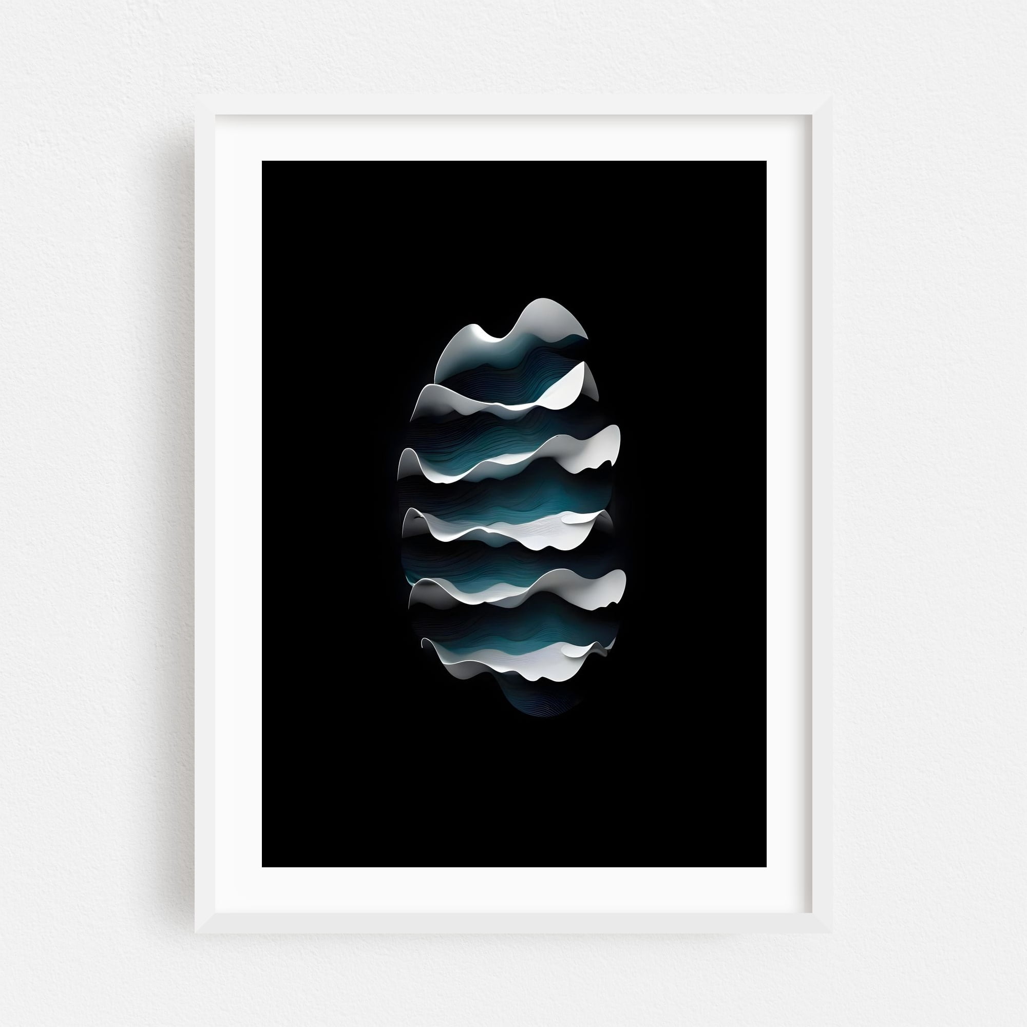 Abstract Wave Sculpture - Photography Abstract Minimalist Modern Art ...