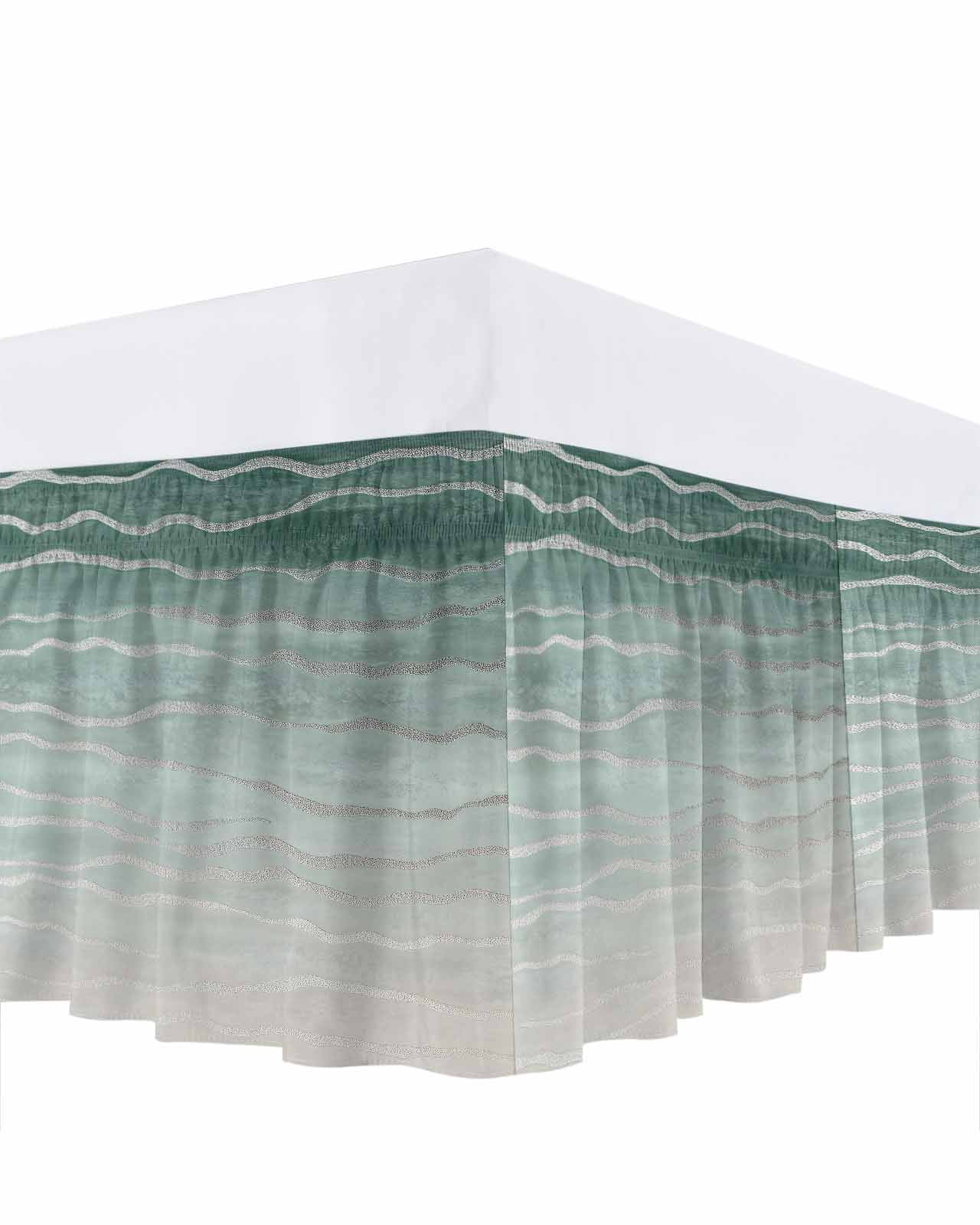 Abstract Wave Texture Bed Skirt California King Size 18 Inch Drop ...