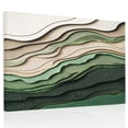 Abstract Wave Texture Canvas Print Wall Art, Retro Watercolor Bump Wall ...
