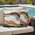 Abstract Wave Texture Outdoor Throw Pillow Covers Set of 2, Vintage ...