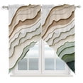 Abstract Wave Texture Swag Curtain Valance for Window 2 Panels Retro ...
