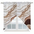 Abstract Wave Texture Swag Curtain Valance for Window 2 Panels Vintage ...