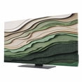 Abstract Wave Texture TV Dust Cover 65 Inch, Retro Watercolor Bump ...