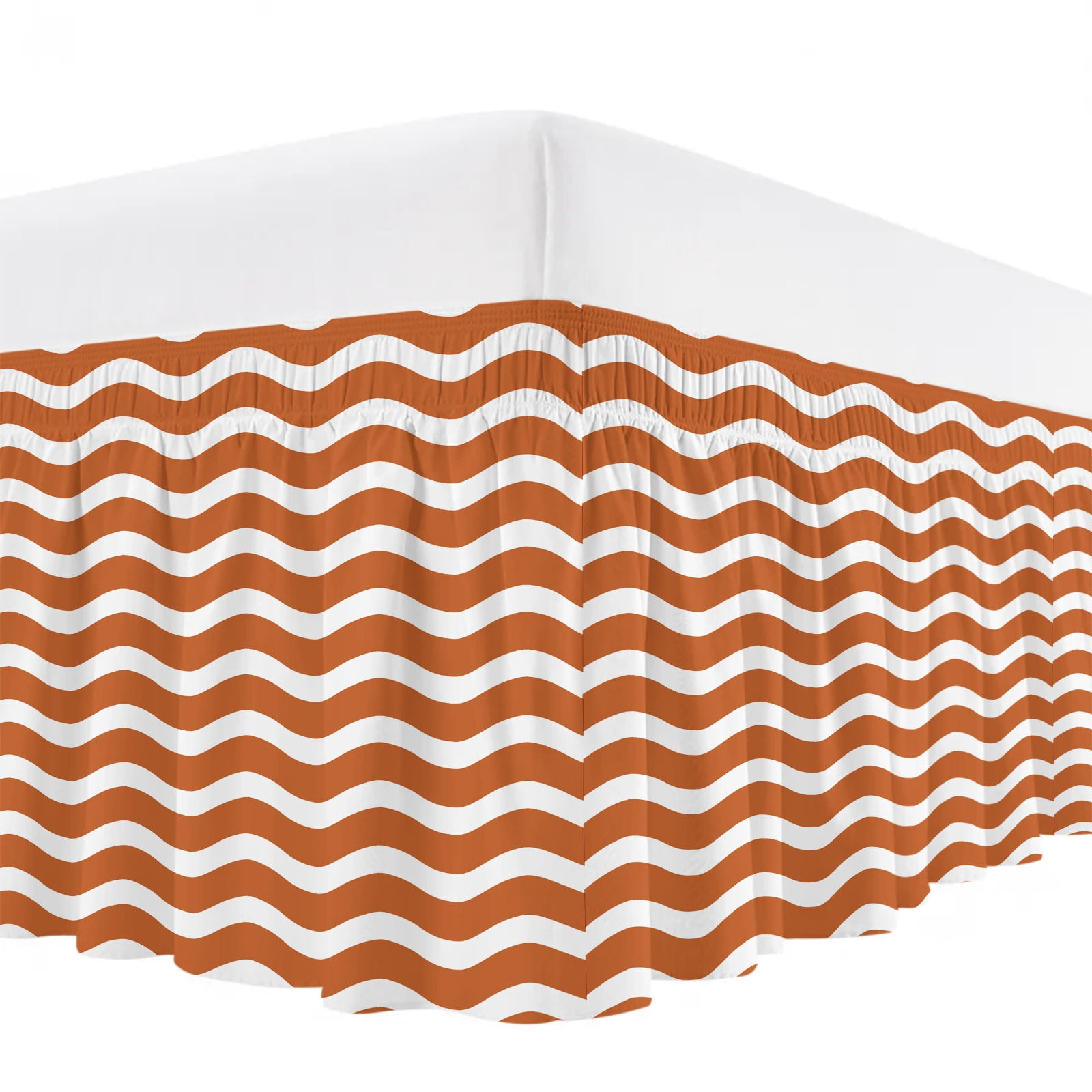 Abstract Waves Bed Skirt Bed Skirts King Size 18 Inch Drop, Stripes ...