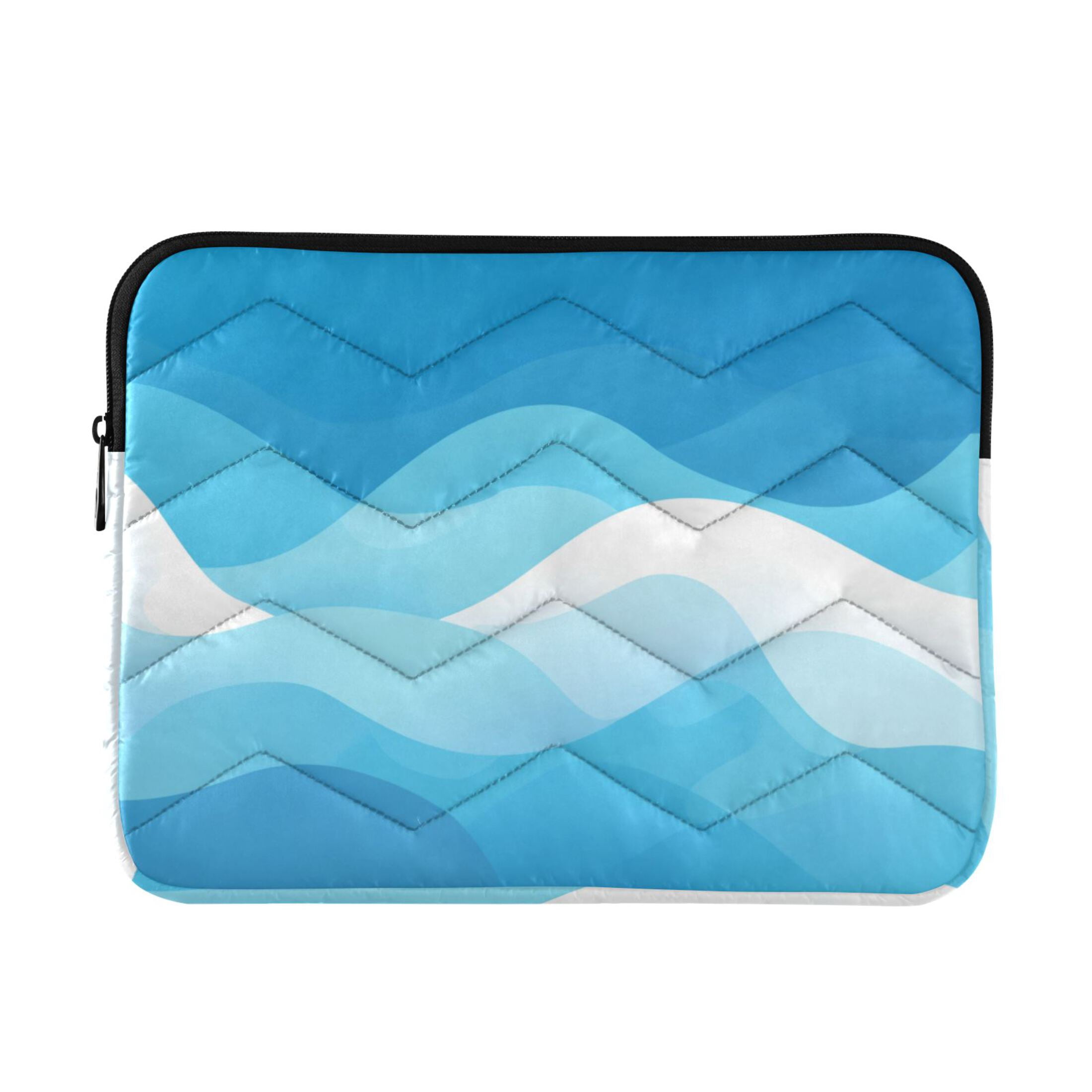 Abstract Waves Blue Quilted Laptop Protective Cases Computer Sleeves ...