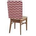 Abstract Waves Chair Back Covers Set of 8 Stripes Red Water Ripple ...