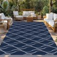 Abstract Waves Indoor Outdoor Rugs 6x9 Ft, Modern Abstract Geometric ...