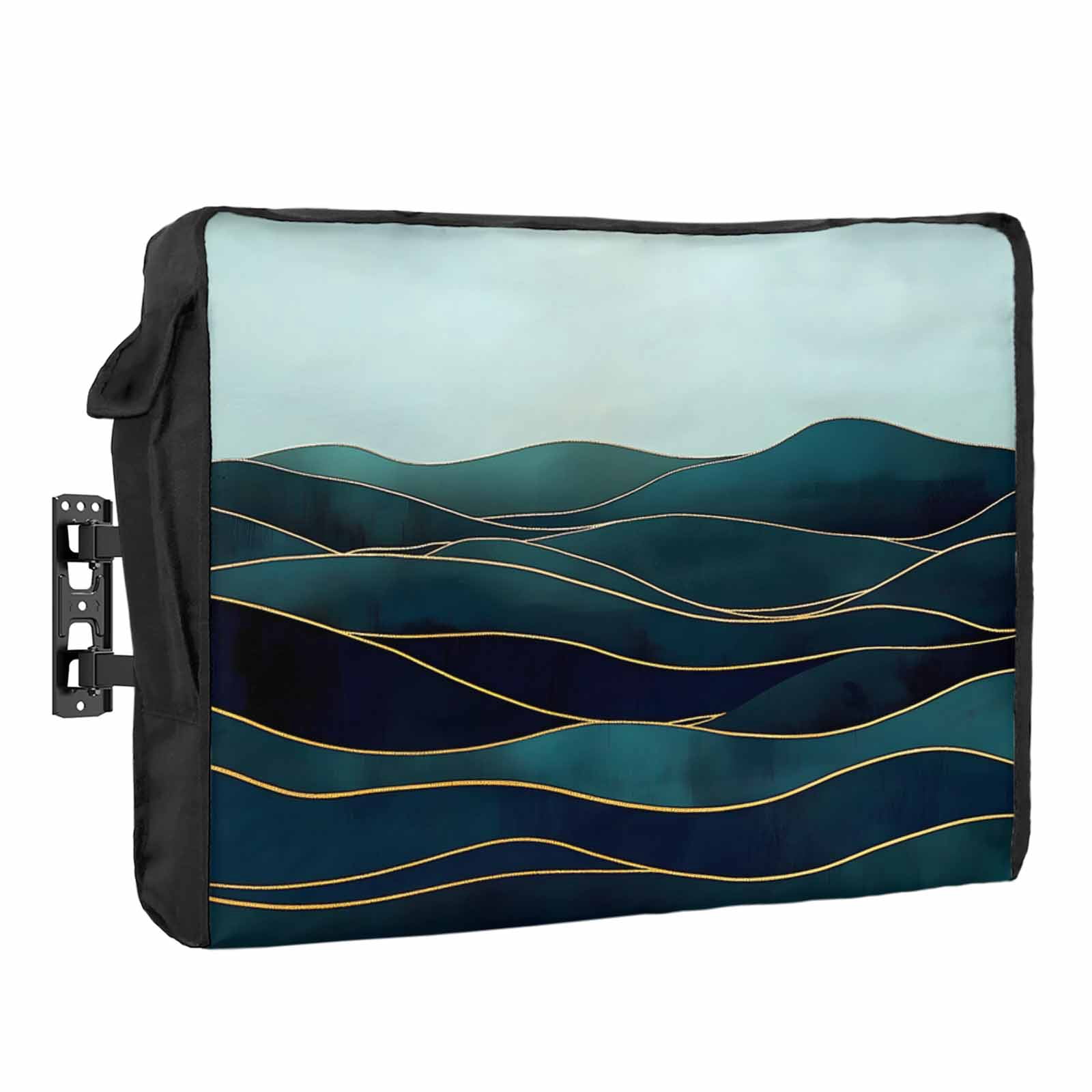 Abstract Waves Outdoor TV Cover 40 to 43 inch Weatherproof Waterproof ...