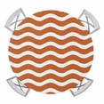 Abstract Waves Round Table Cover, Stripes Orange Water Ripple ...