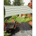 Abstract Waves Sun Shade Sail 8'X10' Sage Green Water Ripple Stripes UV ...