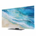 Abstract Waves TV Dust Cover 43 Inch, Surrealism Spray Beach Ocean ...