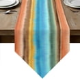 Abstract Waves Table Runner Linen Burlap Table Runner 36 Inches Small ...