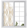 Abstract Waves Window Privacy Film Brown Woven Lattice Modern ...