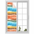 Abstract Waves Window Privacy Film Watercolor Orange Blue Modern ...