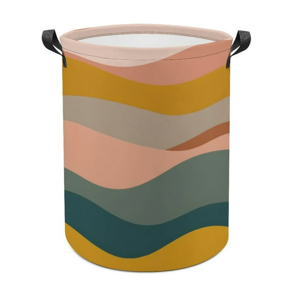 Abstract Wavy Colorful Landscape Art Large Dirty Clothes Hamper ...