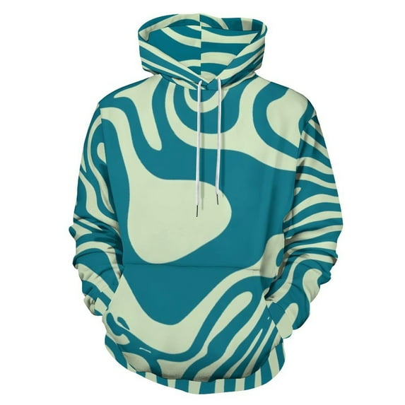 Abstract Wavy Lines Art 3D Print Hoodie Men Women Autumn Thin Pullover ...
