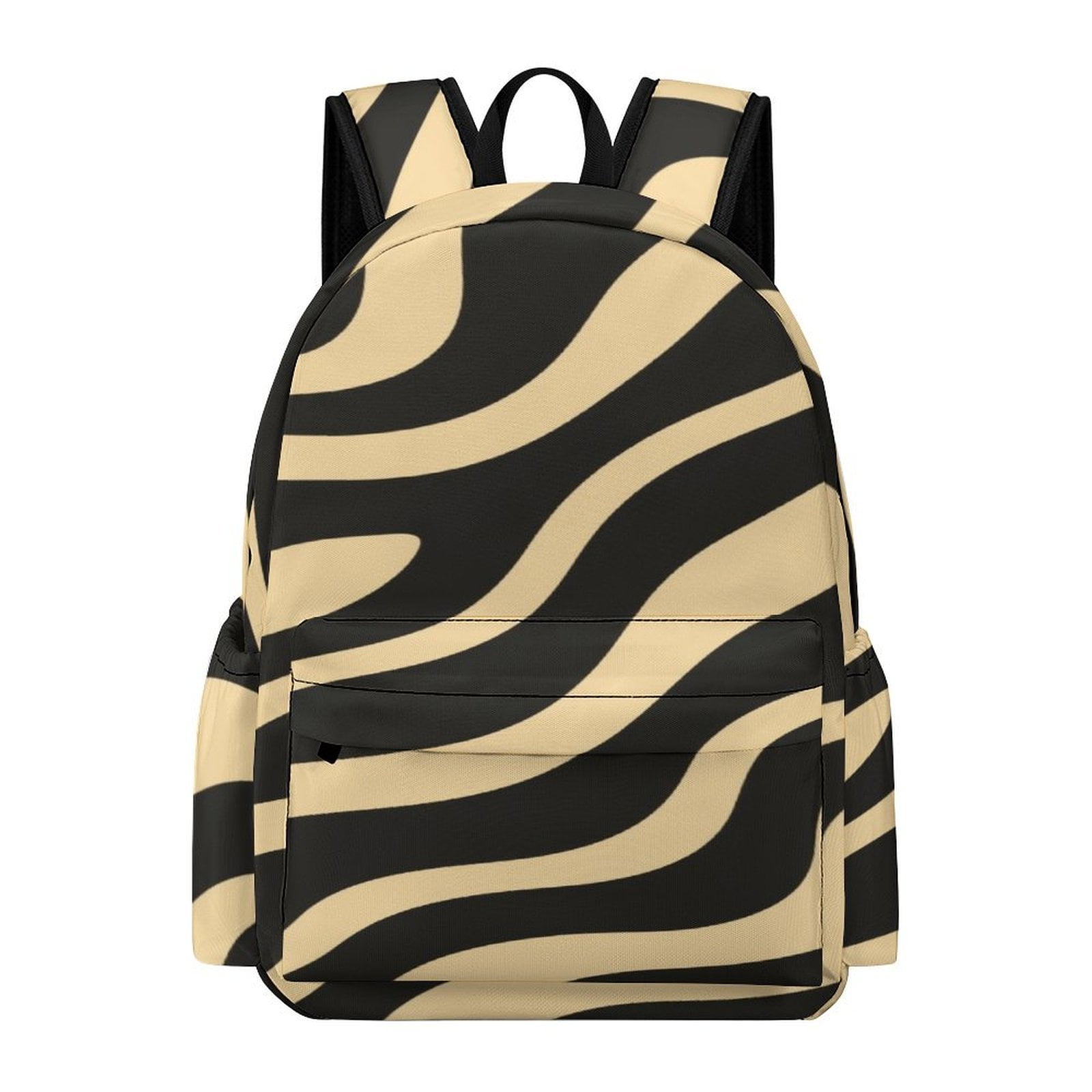 Abstract Wavy Lines Backpack Student BookBag School Bag Laptop Shoulder ...
