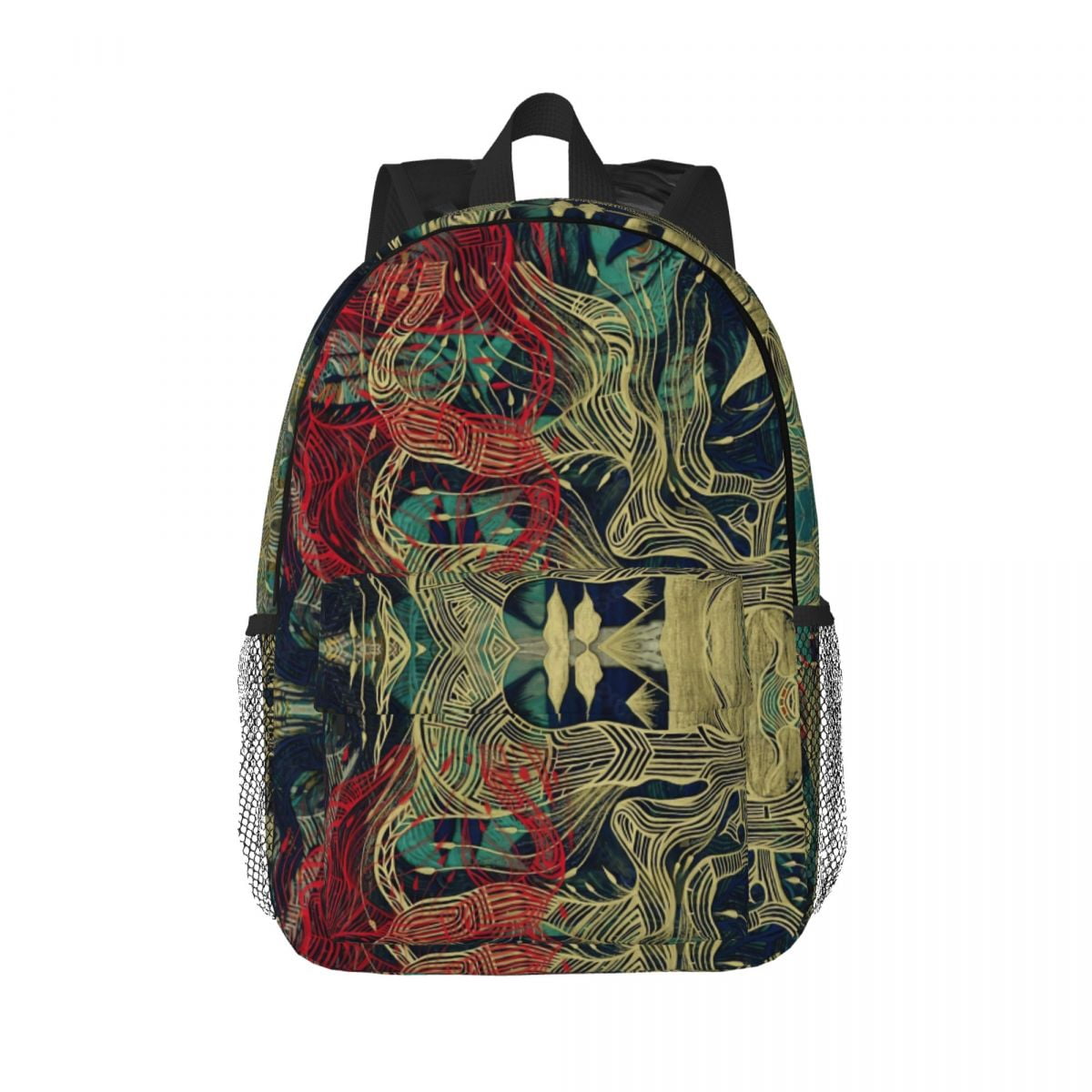 Abstract Wavy Psychedelic Travel Backpack Men Women Computer Bookbag ...
